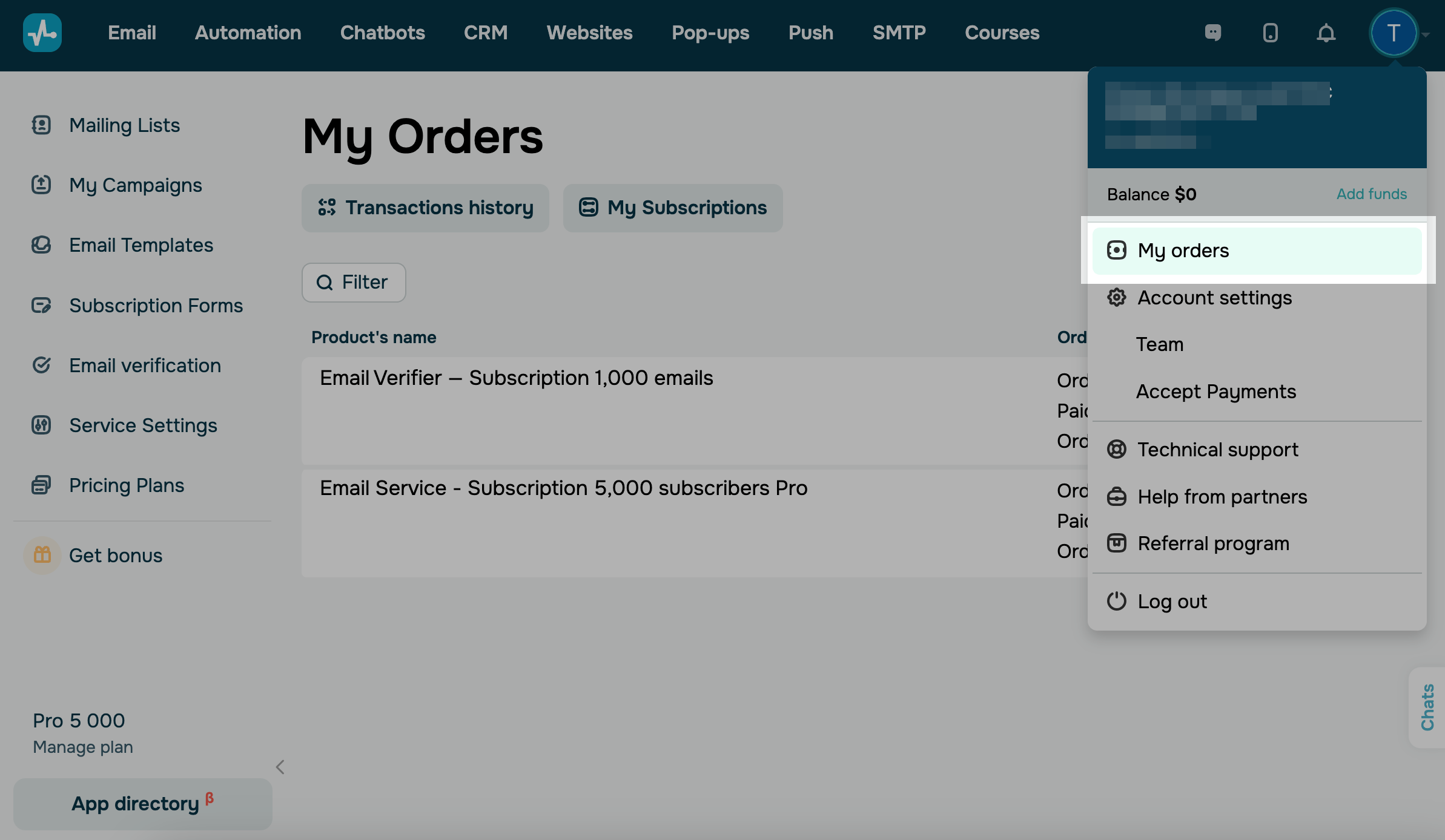 Як керувати підписками на сервіси SendPulse | SendPulse UA